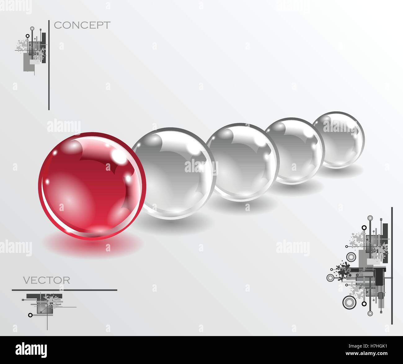 Realistic sphere illustration. Logo concept. Abstract spheres with some ...