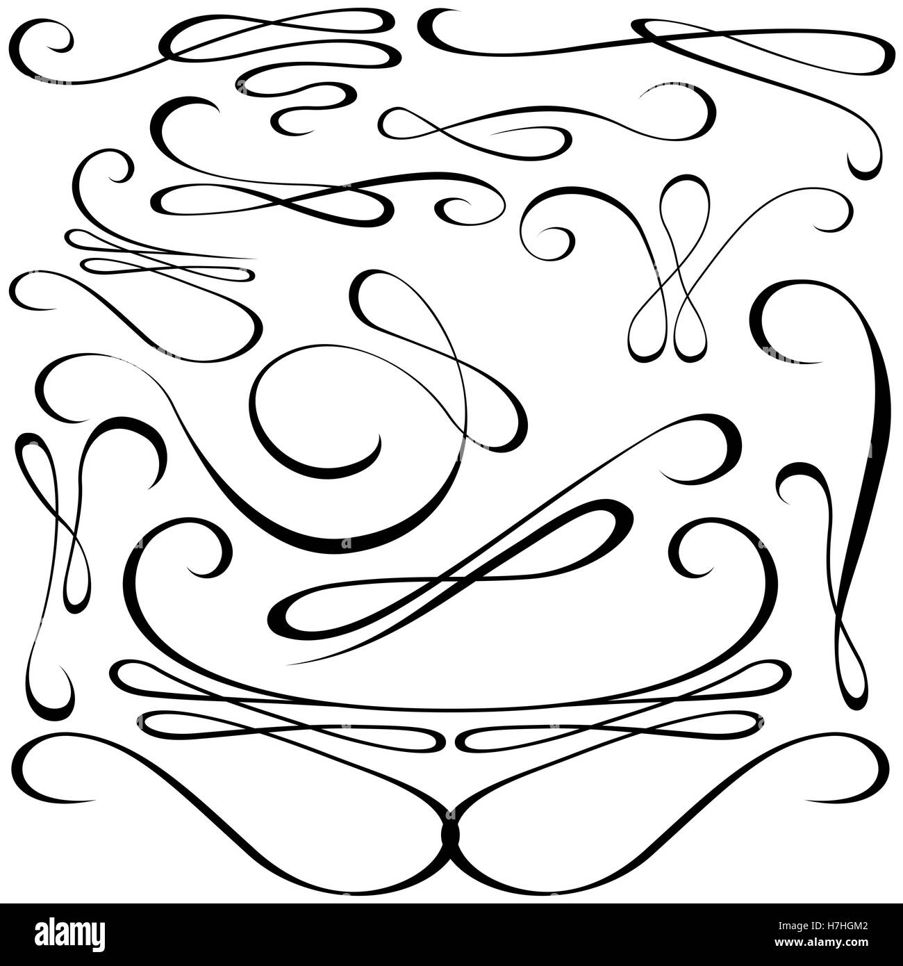 Calligraphic Design Elements Stock Vector Image & Art - Alamy