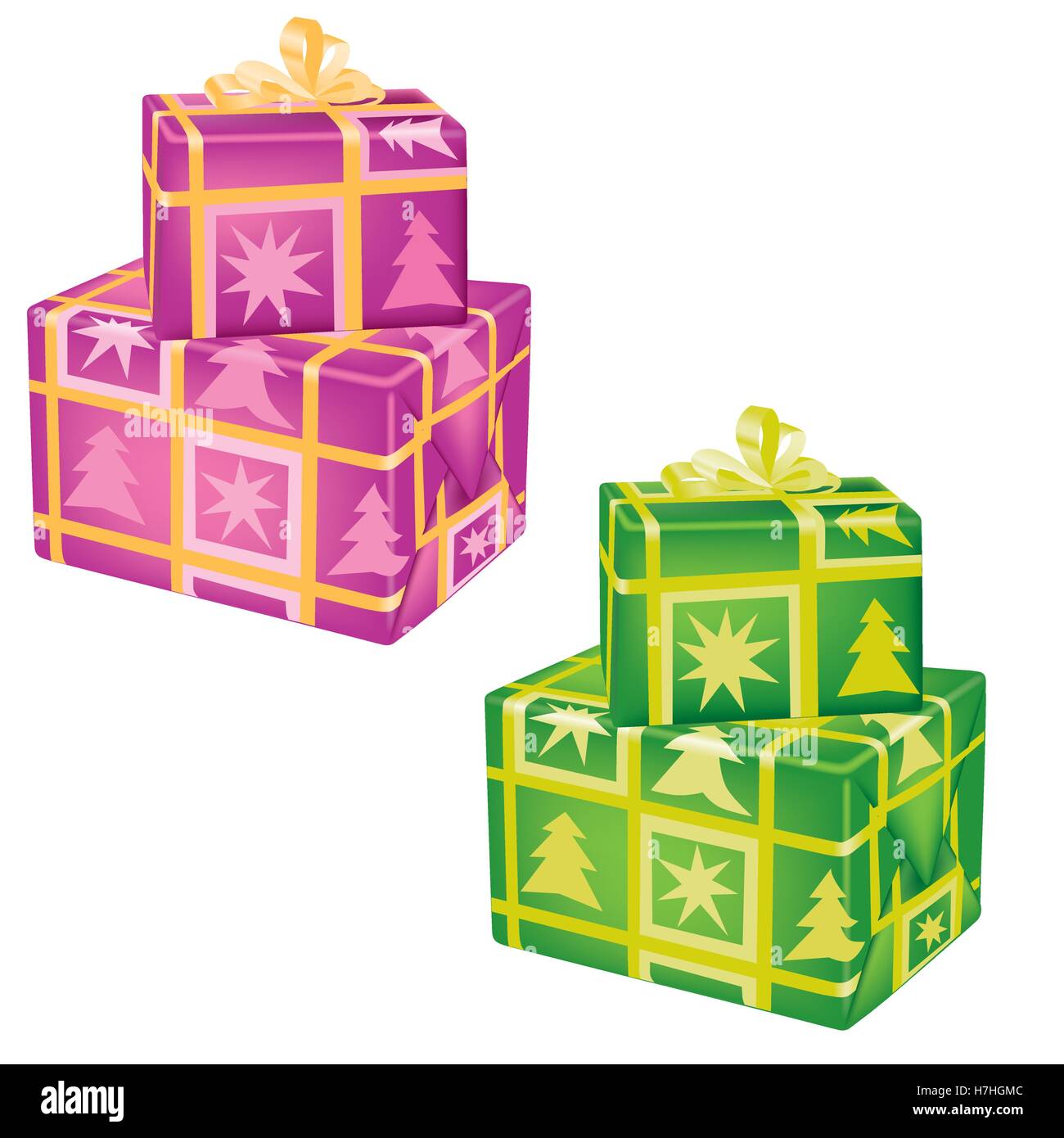 Christmas Presents Set Stock Vector Image & Art - Alamy