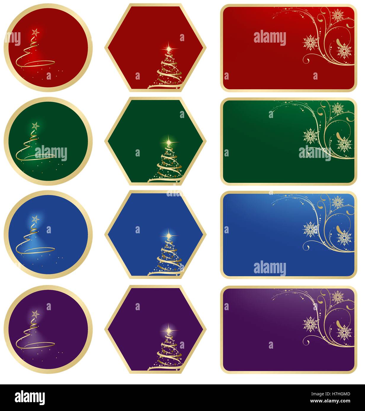 Christmas illustration labels hi-res stock photography and images - Alamy