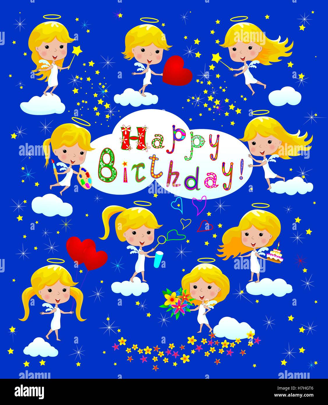 Children angels Stock Vector Images - Alamy