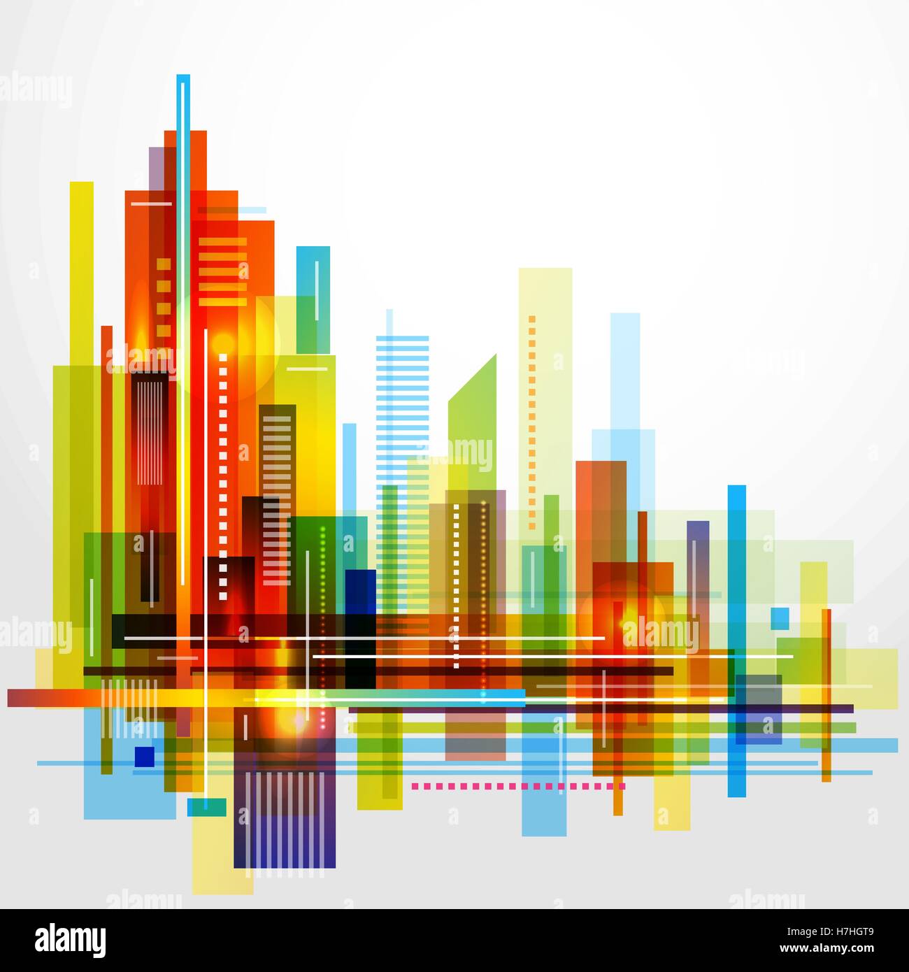 Abstract modern cityscape, vector Stock Vector Image & Art - Alamy