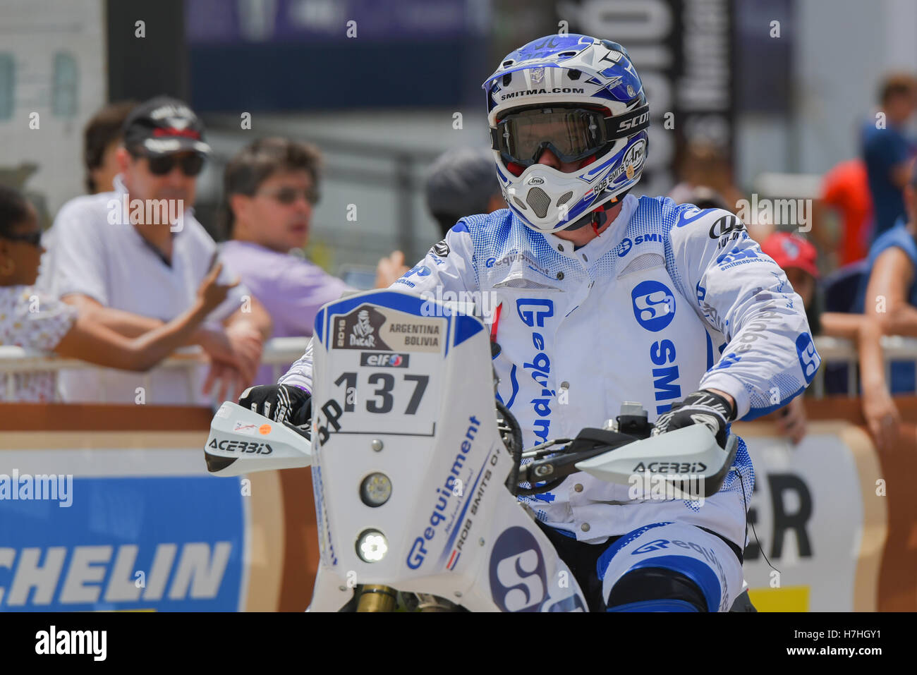 CRF450 Dakar x Honda rider Rob Smits (Netherlands) during the symbolic ...