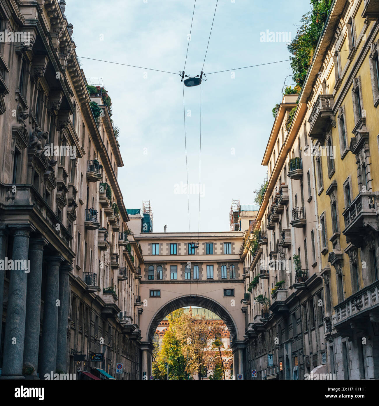 typical residential palace in liberty (art-noveau) style in the Porta ...