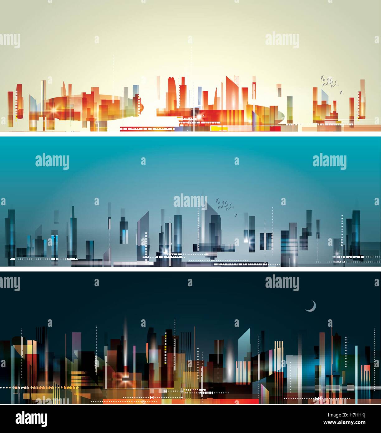 Abstract modern city landscape Stock Vector Image & Art - Alamy