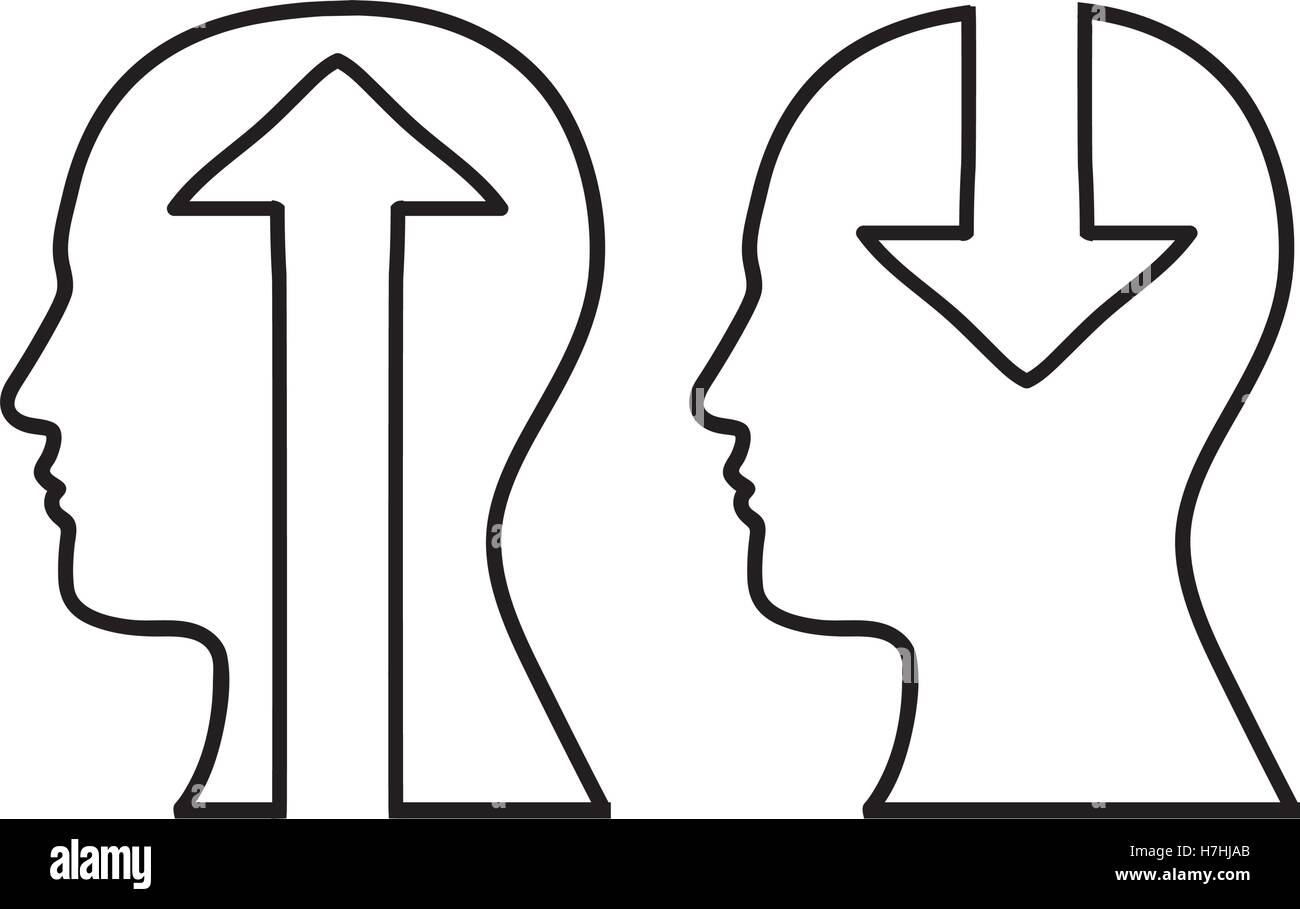 human head with arrow icon image vector illustration design Stock ...