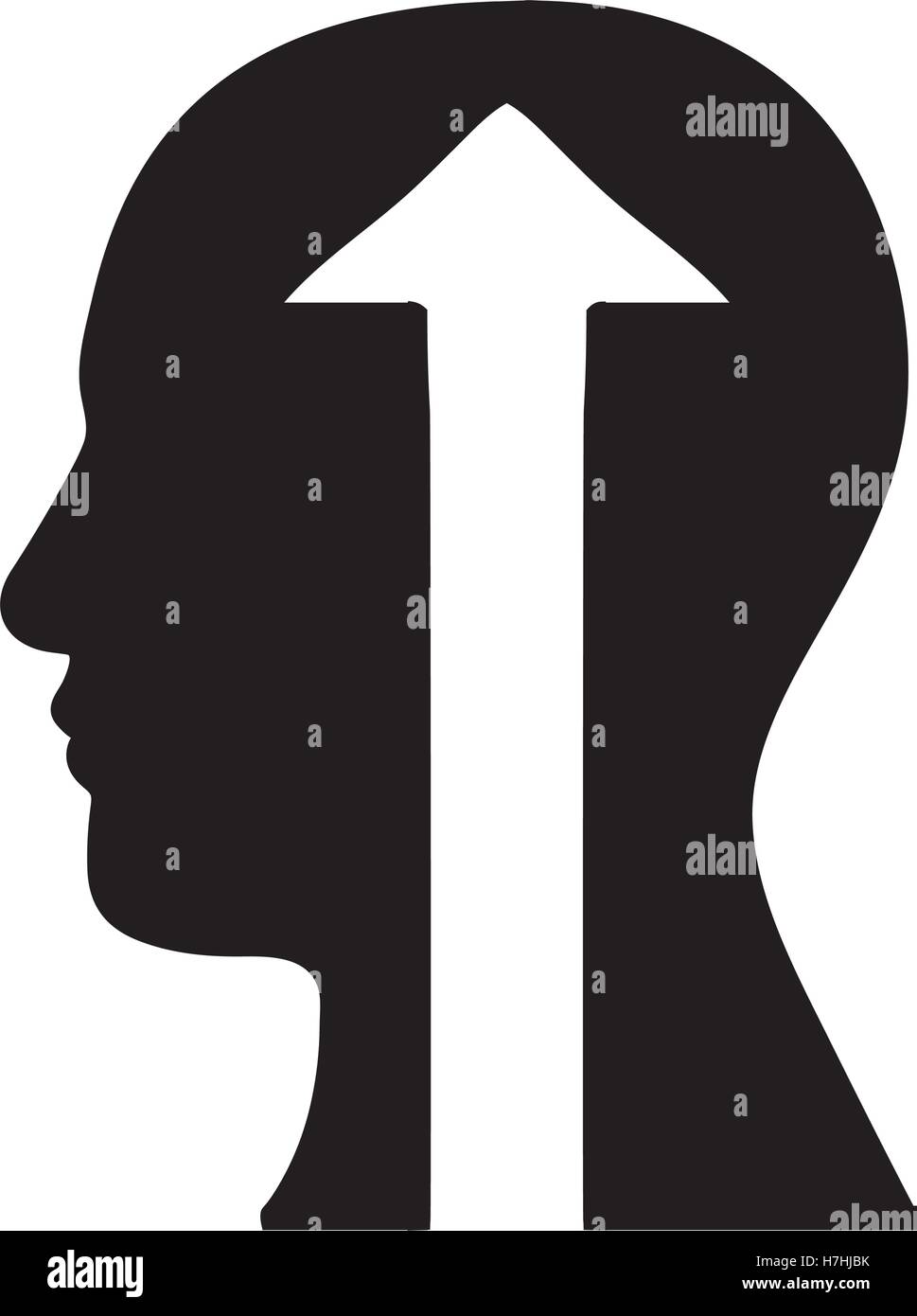 human head with arrow icon image vector illustration design Stock ...