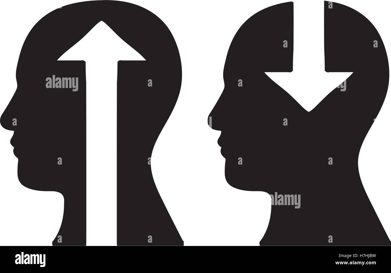 human head with arrow icon image vector illustration design Stock ...