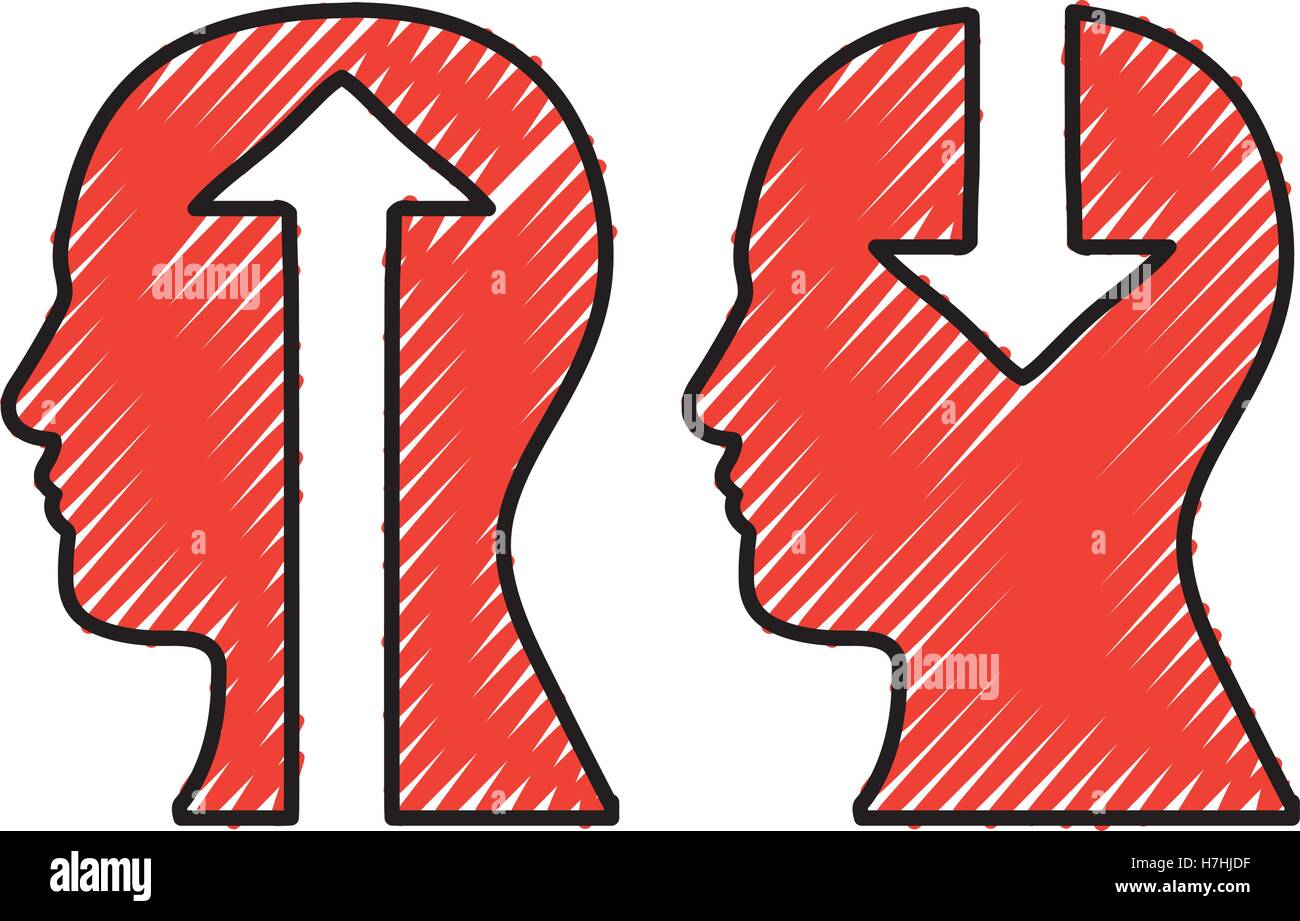 human head with arrow icon image vector illustration design Stock ...