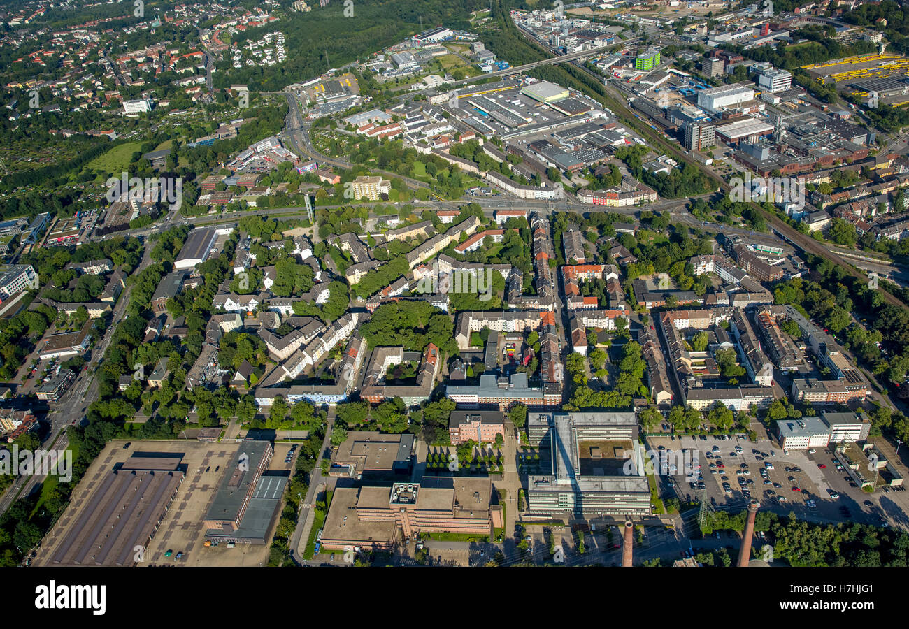 Aerial view, Essen Nordviertel Elting, historic housing estate, housing ...
