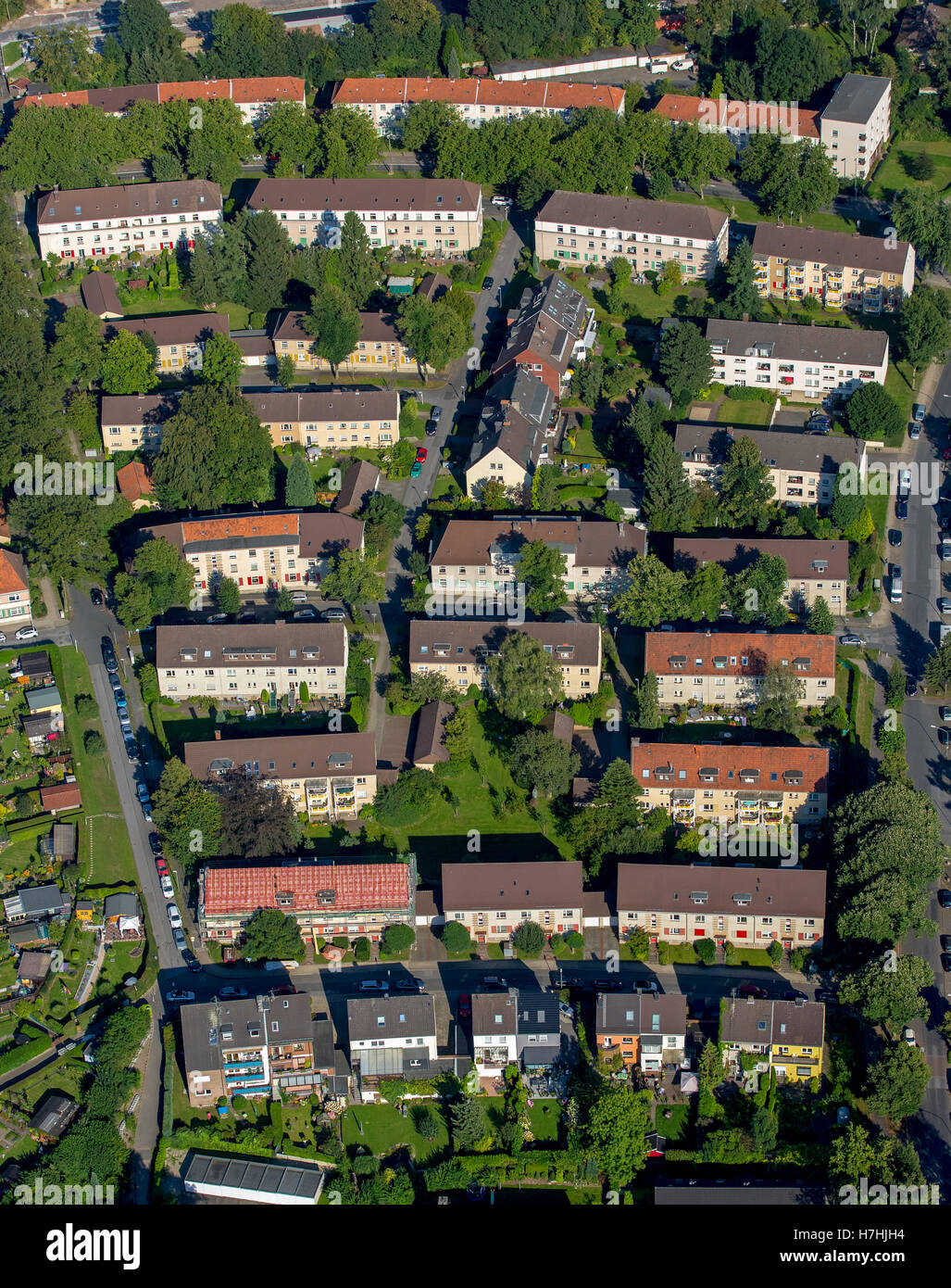 Aerial photo, Essen-Altendorf Hirtsiefer-settlement, historical ...