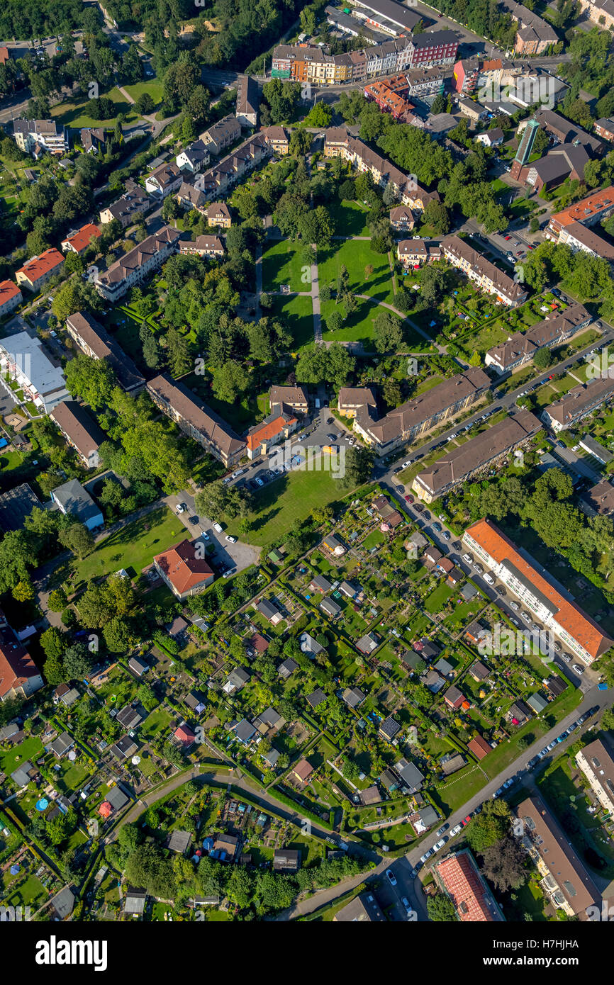 Aerial photo, Essen-Altendorf Hirtsiefer-settlement, historical ...
