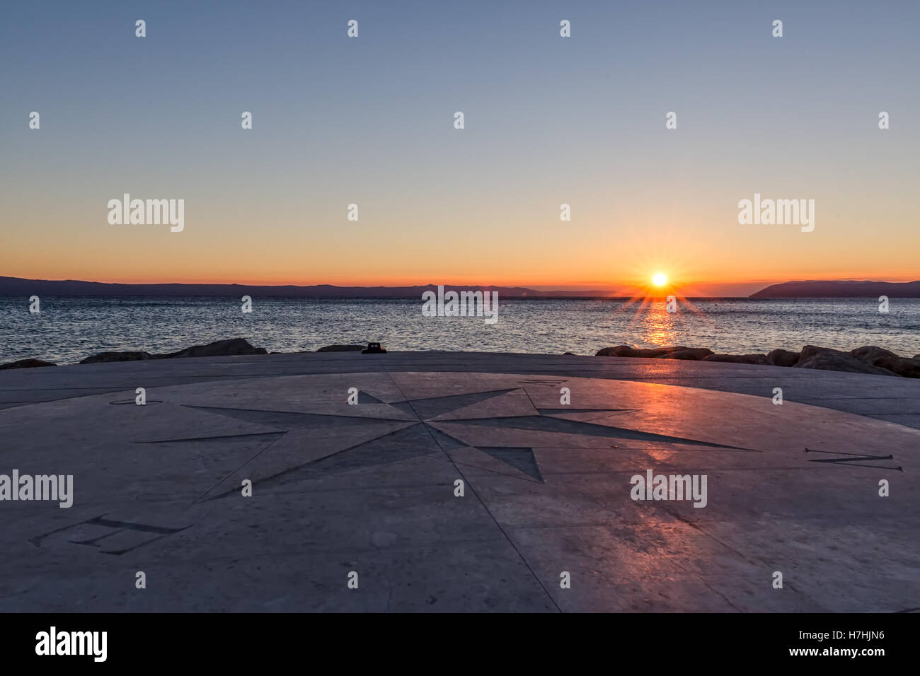 Sundown by the sea Stock Photo - Alamy