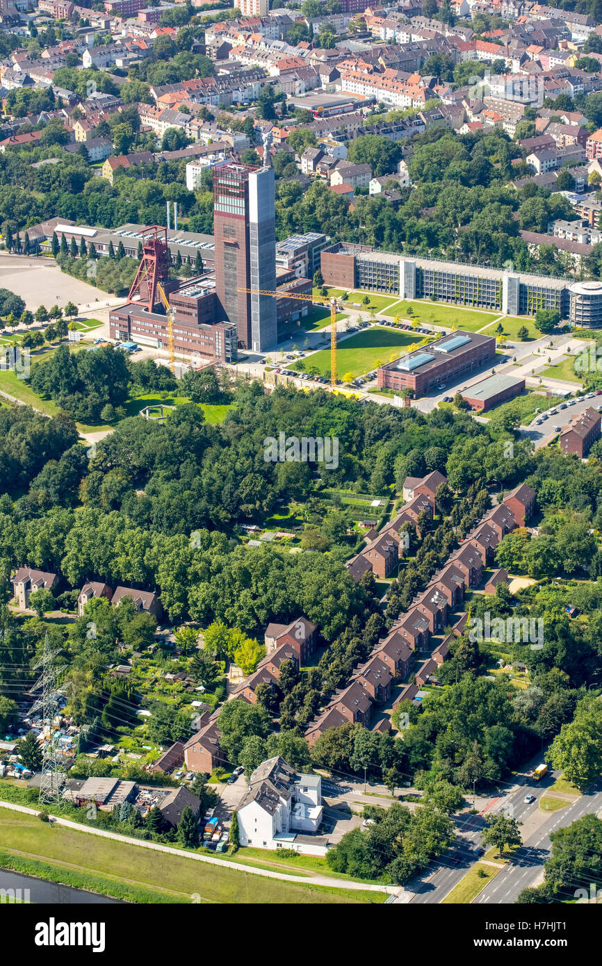 Aerial view, historic housing estate, mining settlement, colliery ...