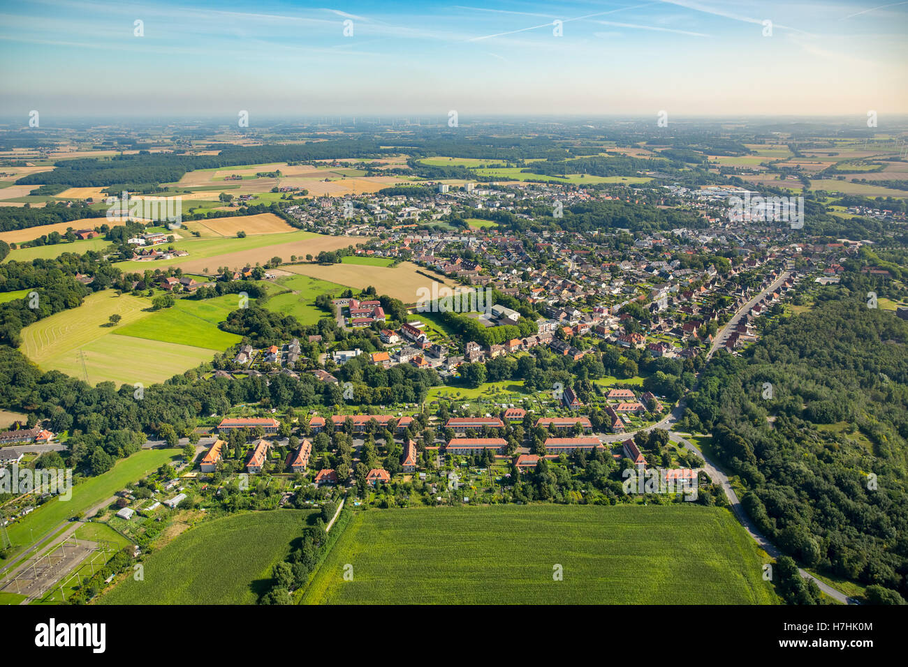 Aerial view, Hamm settlement Vogelsang Heessen, housing estate for ...