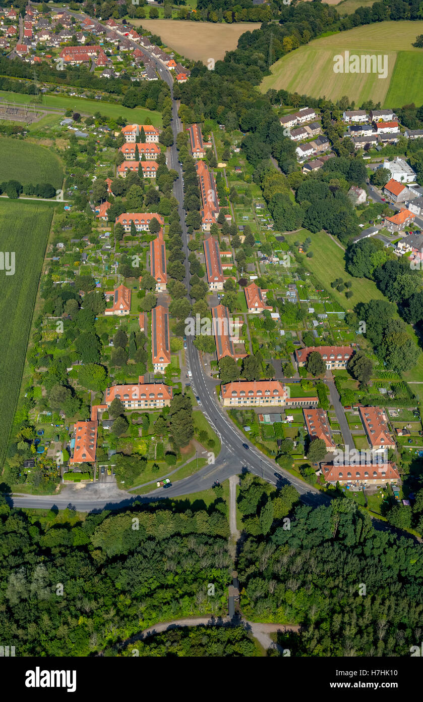 Aerial view, Hamm settlement Vogelsang Heessen, housing estate for ...