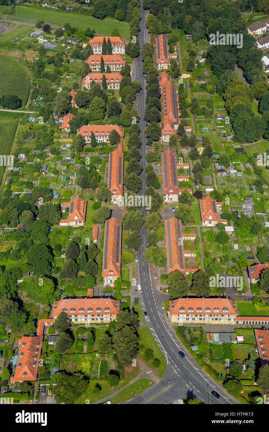 Aerial view, Hamm settlement Vogelsang Heessen, housing estate for ...