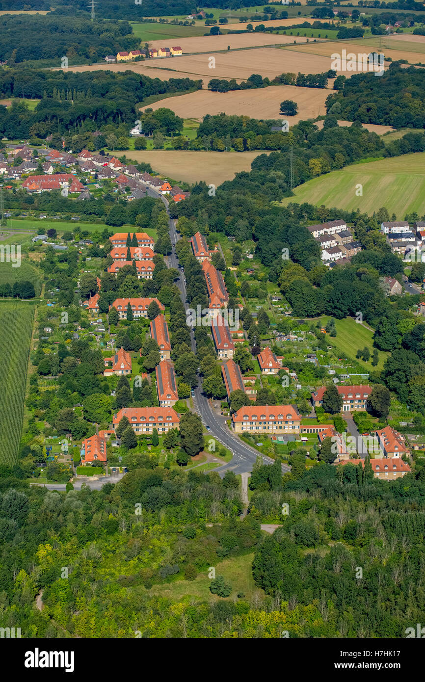 Aerial view, Hamm settlement Vogelsang Heessen, housing estate for ...