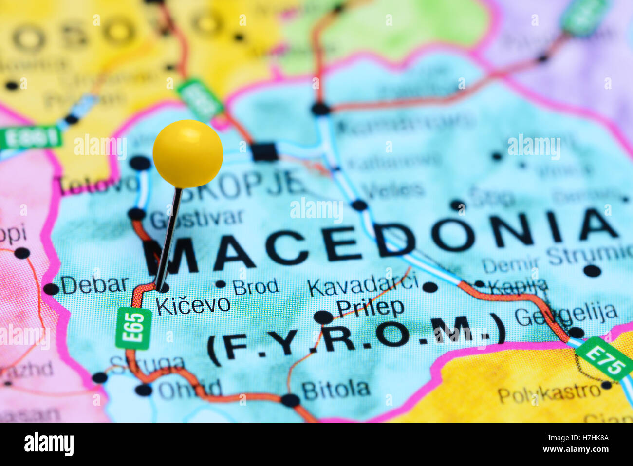 Kicevo map hi-res stock photography and images - Alamy