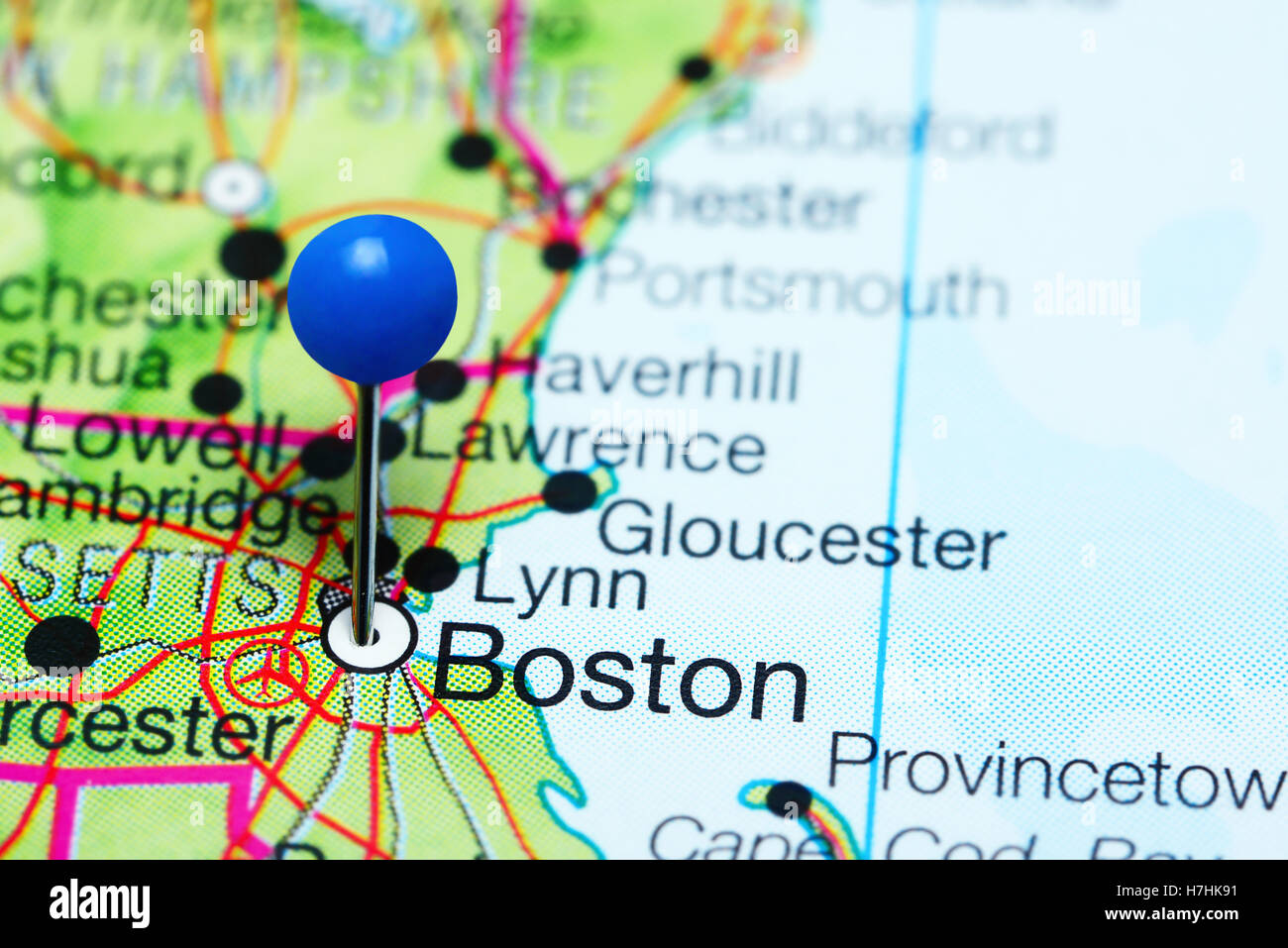 City of boston map hi-res stock photography and images - Alamy