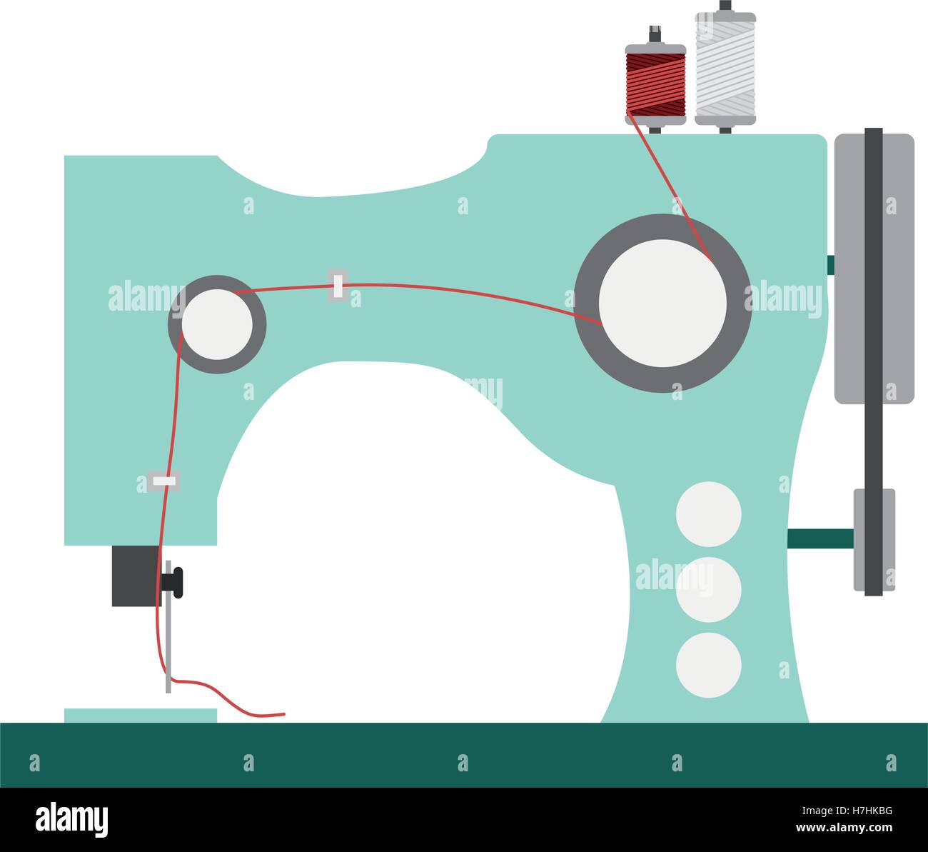 sewing machine icon over white background. vector illustration Stock ...