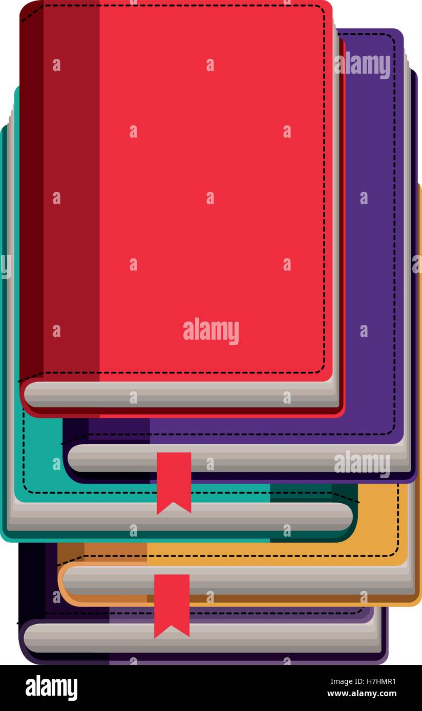 stack of academic books over white background. colorful design. vector ...