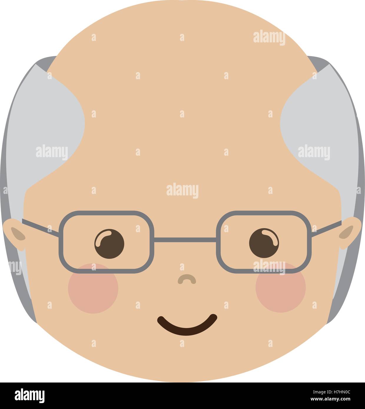 cartoon old man smiling over white background. vector illustration ...