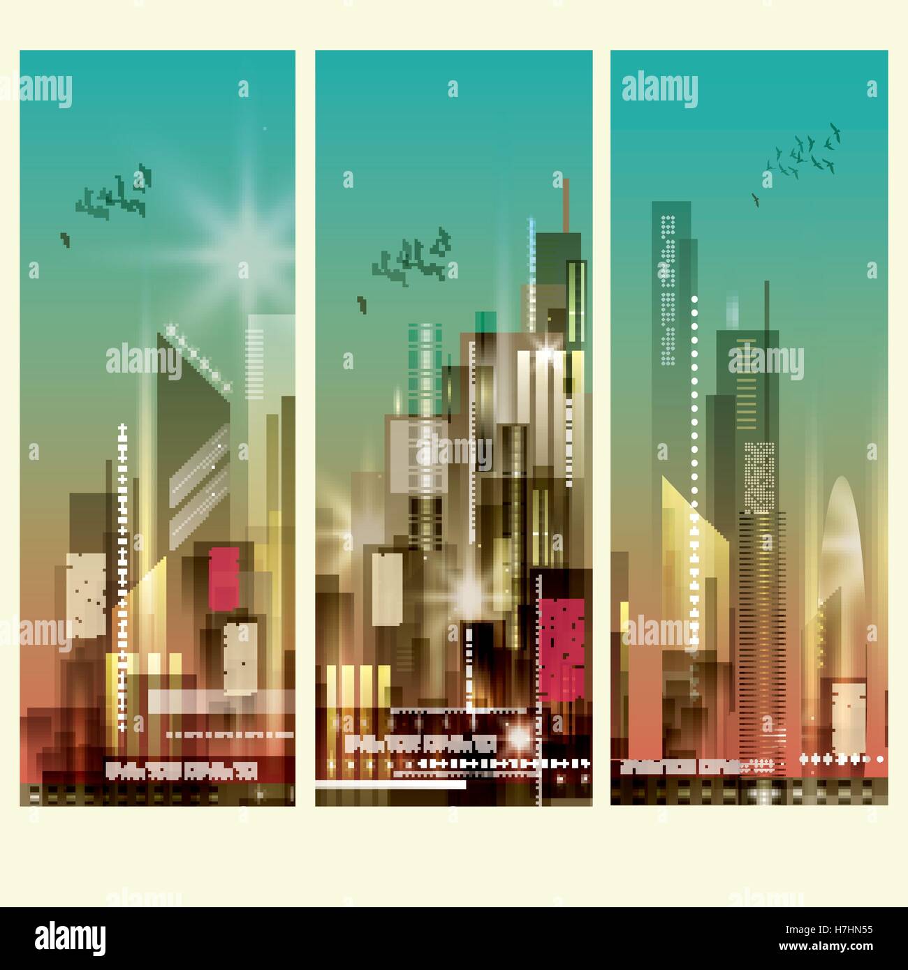 Dubai vertical Stock Vector Images - Alamy