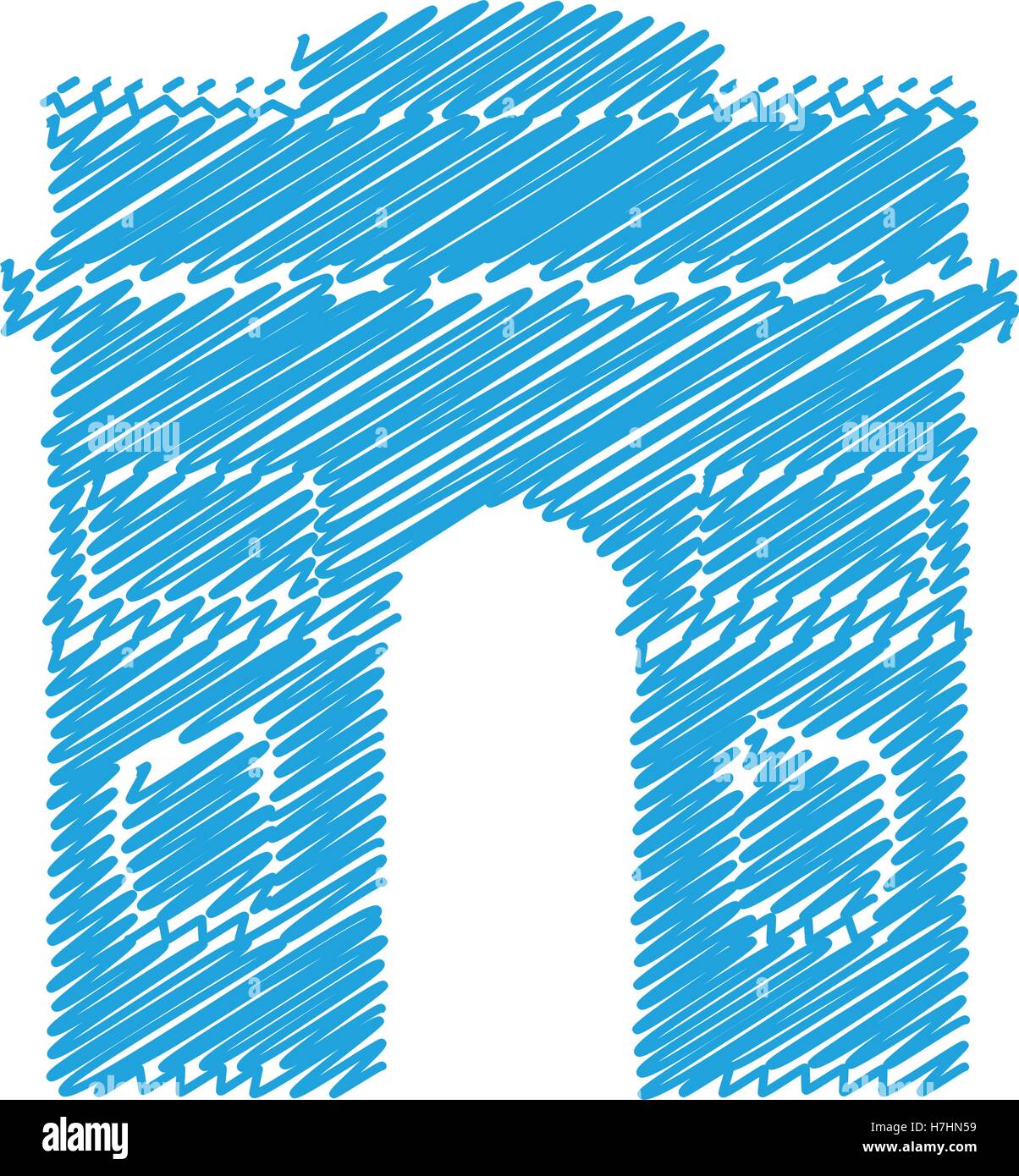 arc de triomphe building icon over white background. paris city design ...