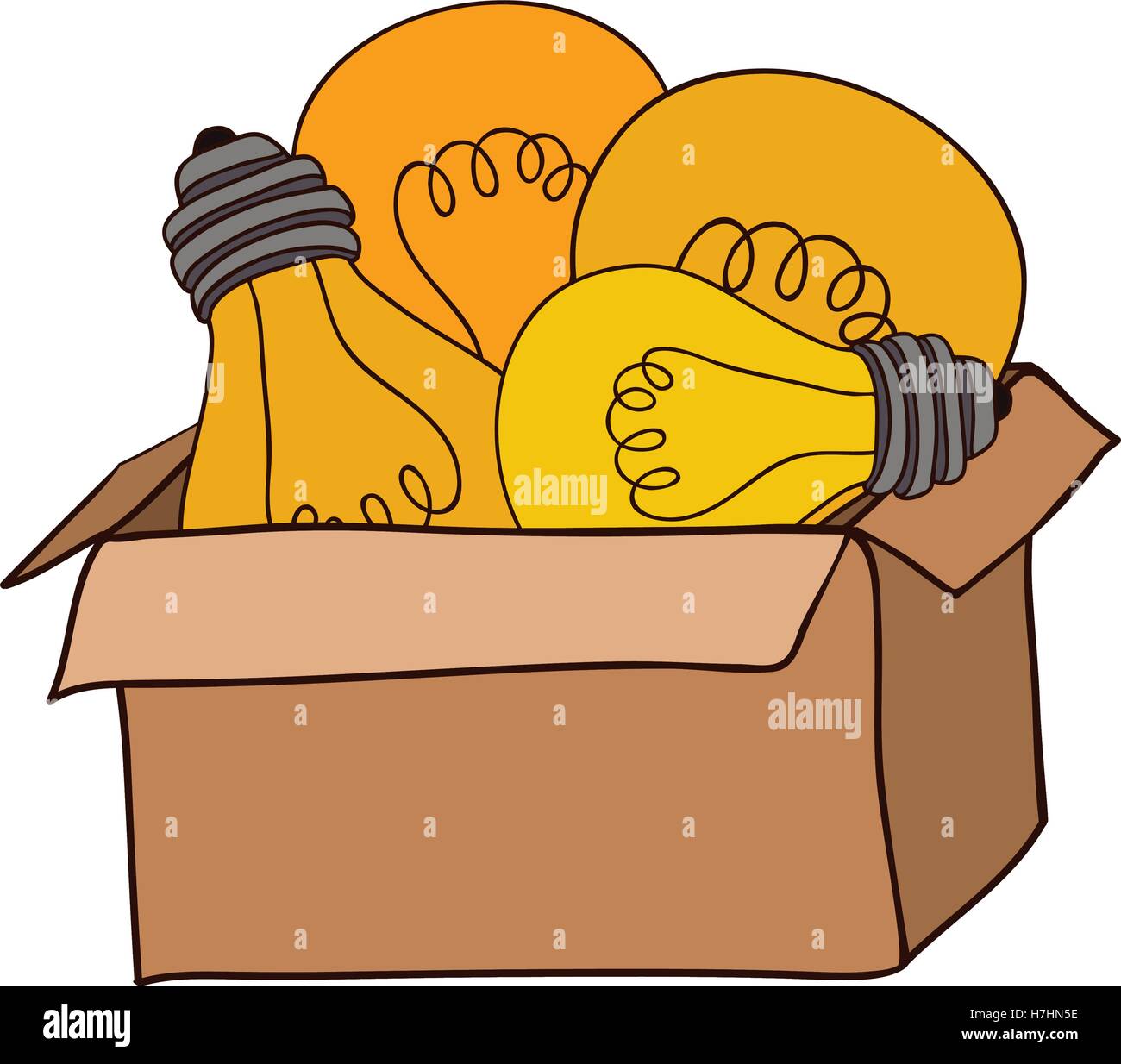 isolated box bulb light design, vector illustration Stock Vector Image ...