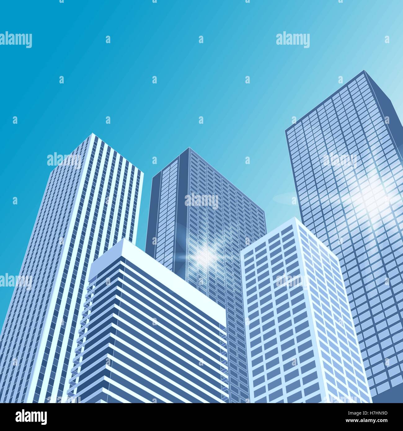 Architectural landscape with city buildings vector Stock Vector Image ...