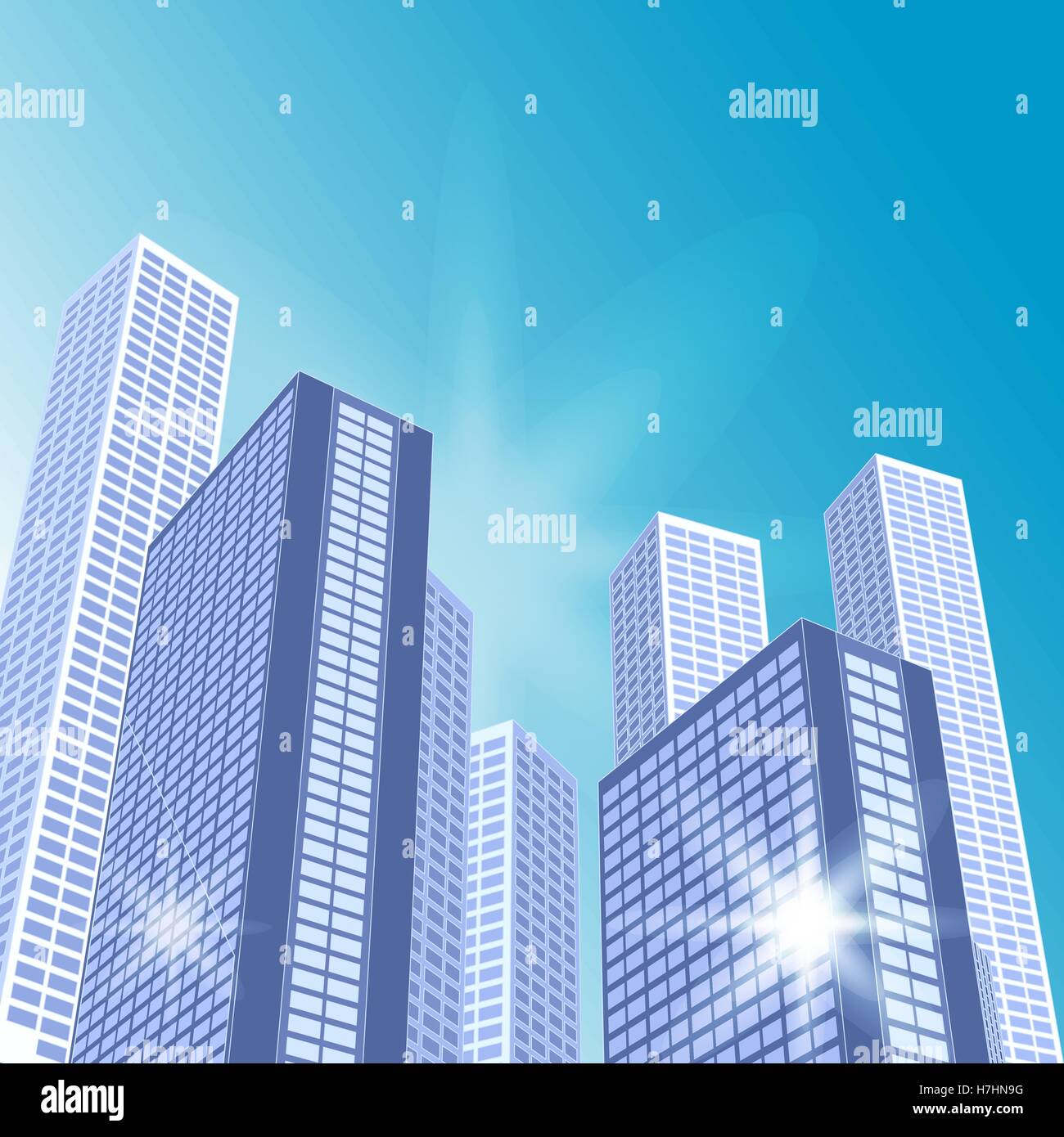Architectural landscape with city buildings vector Stock Vector Image ...