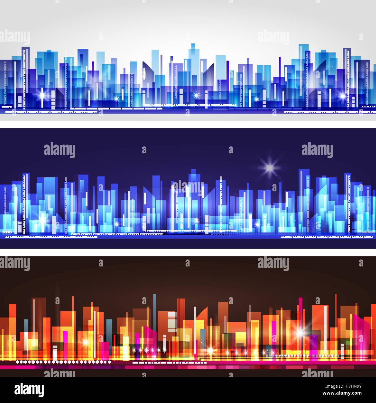City landscape header set Stock Vector Image & Art - Alamy