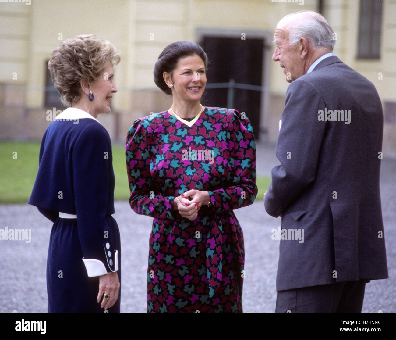 NANCY REAGAN President wife USA together with Swedish Queen Silvia and ...