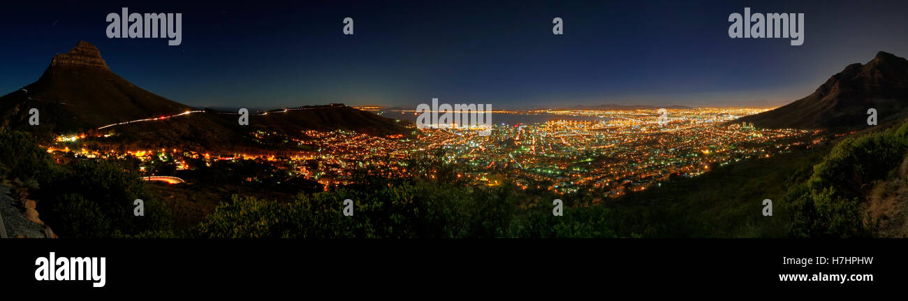 View From Table Mountain At Night