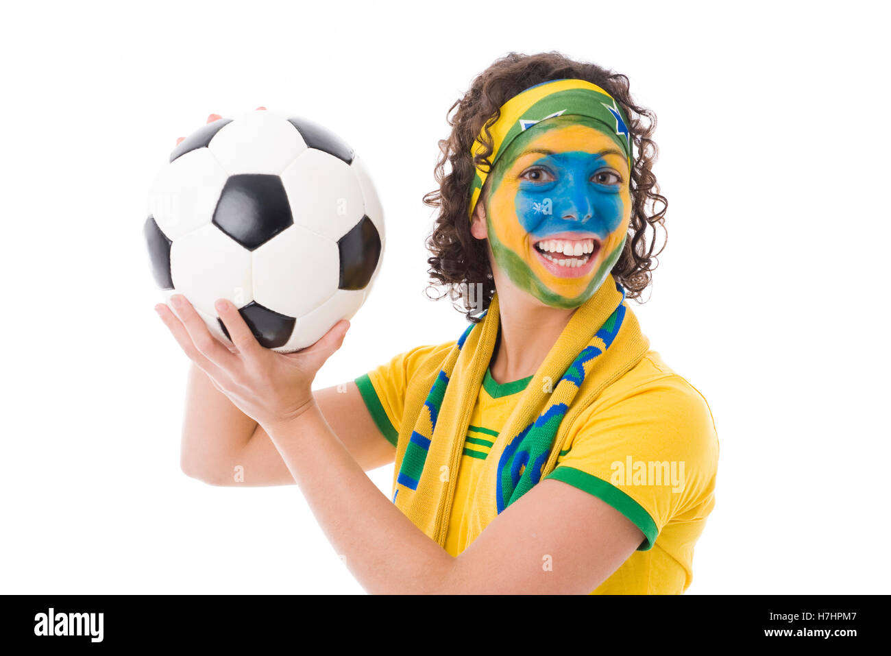 Woman wearing brazilian jersey hi-res stock photography and images - Alamy