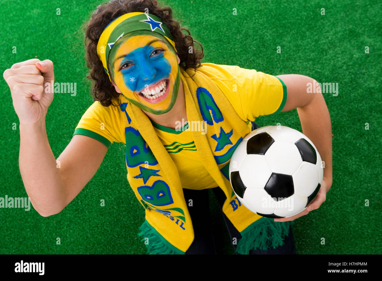 Brazil Football Fans Female Stock Photos & Brazil Football Fans Female ...