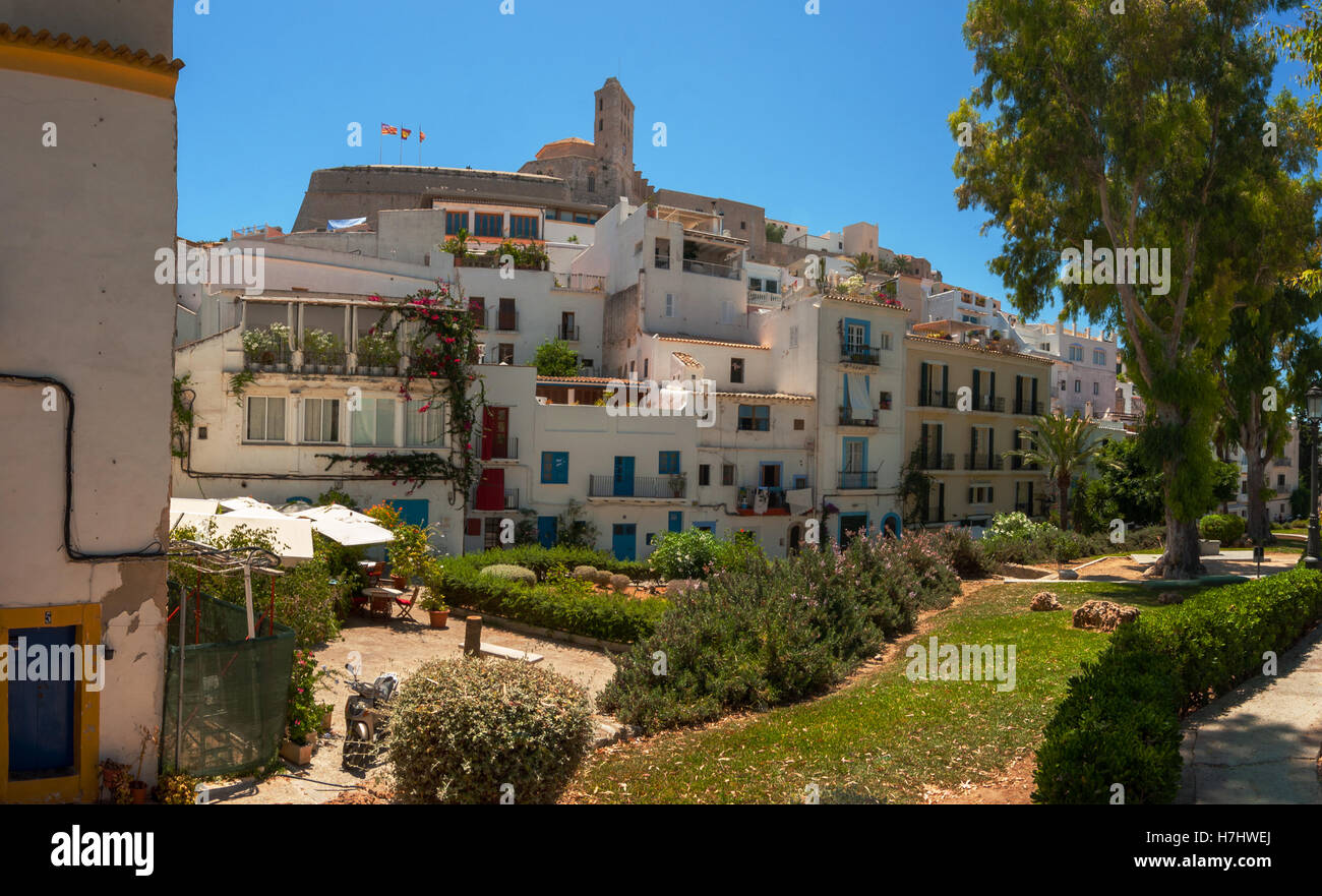 Ibiza hill architecture Stock Photo - Alamy