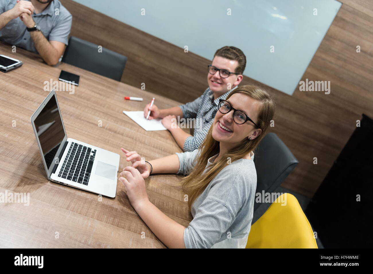 startup business team brainstorming on meeting working on laptop and ...