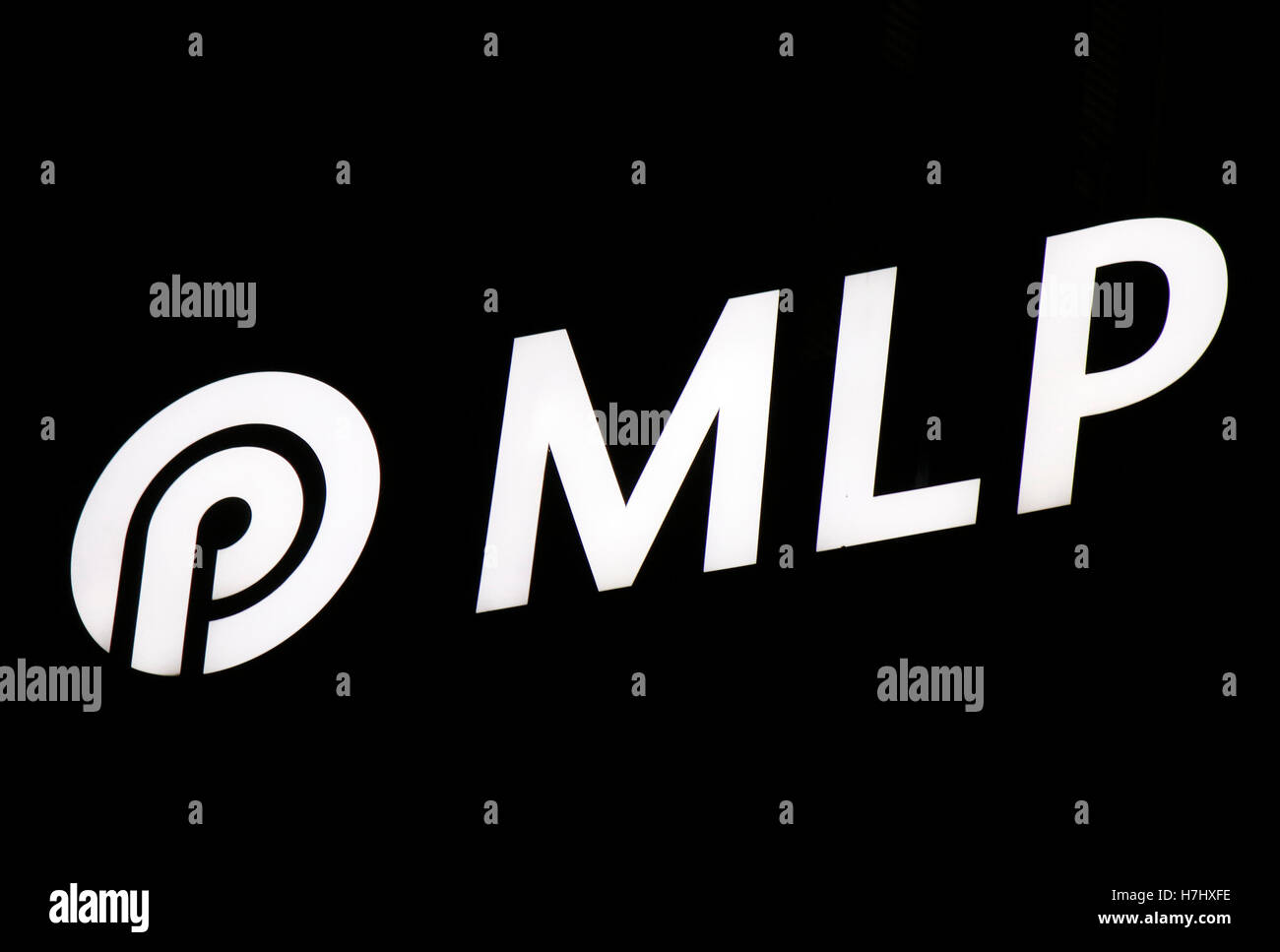 das Logo der Marke "MLP", Berlin Stock Photo - Alamy