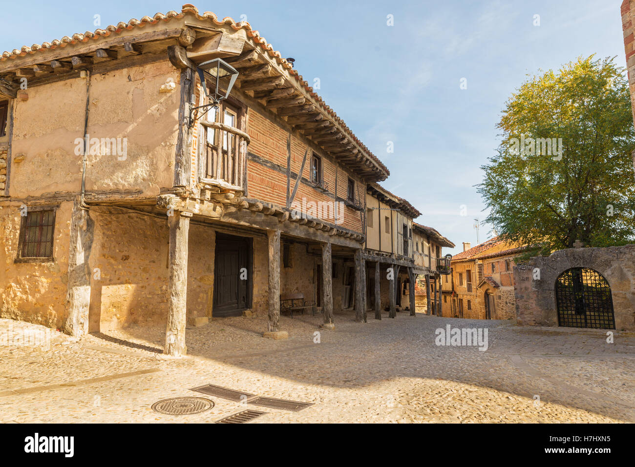 CALATANAZOR, SORIA , SPAIN - NOVEMBER 3, 2016: medieval village of ...