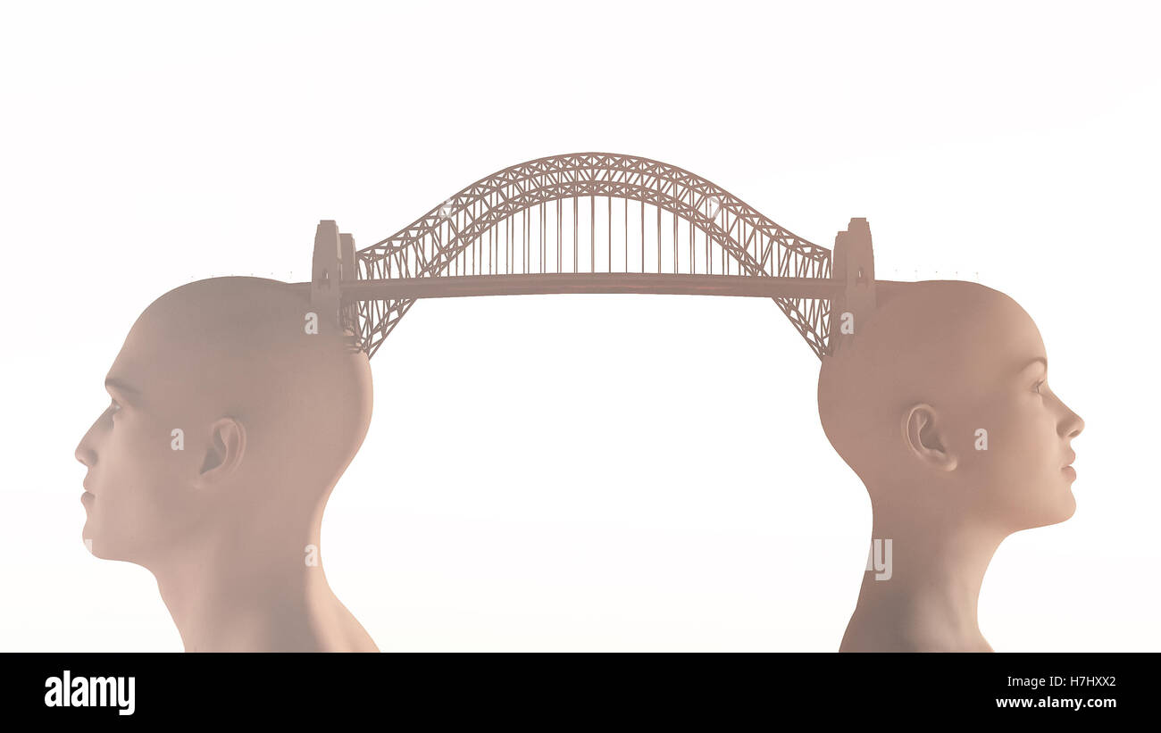 Conceptual bridge over water and termination of the bridge being . This ...