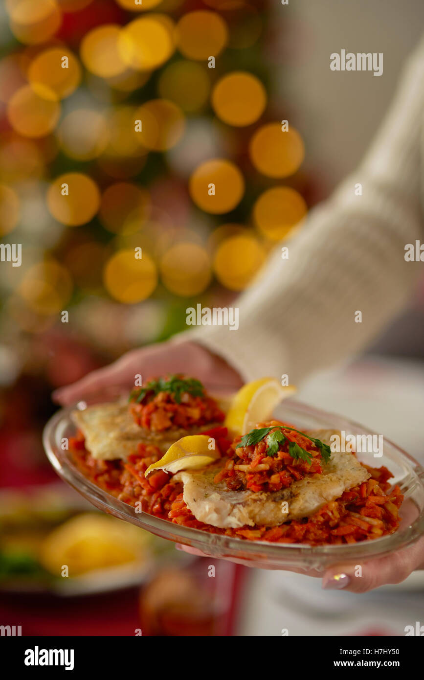 Fish woman plate hi-res stock photography and images - Alamy