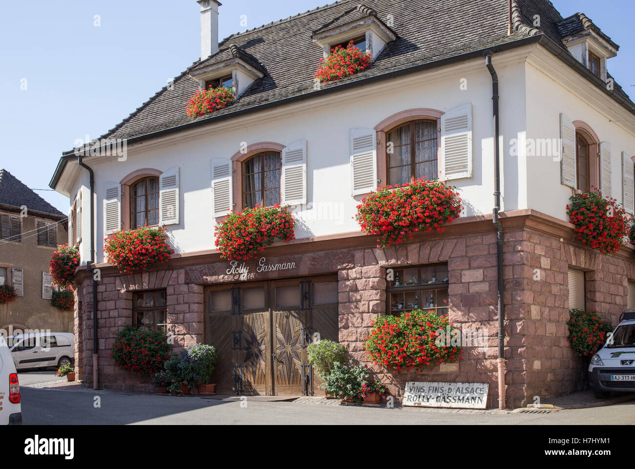 Rolly Gassmann vineyard in Rorschwihr in the Alsace wine region of ...