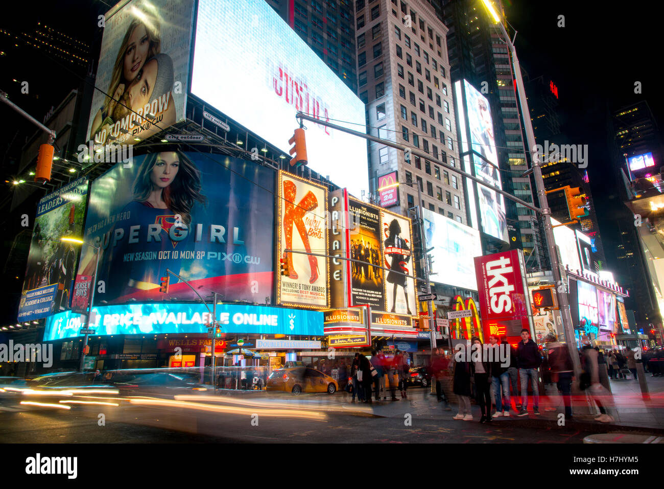 Times square night blur hi-res stock photography and images - Alamy