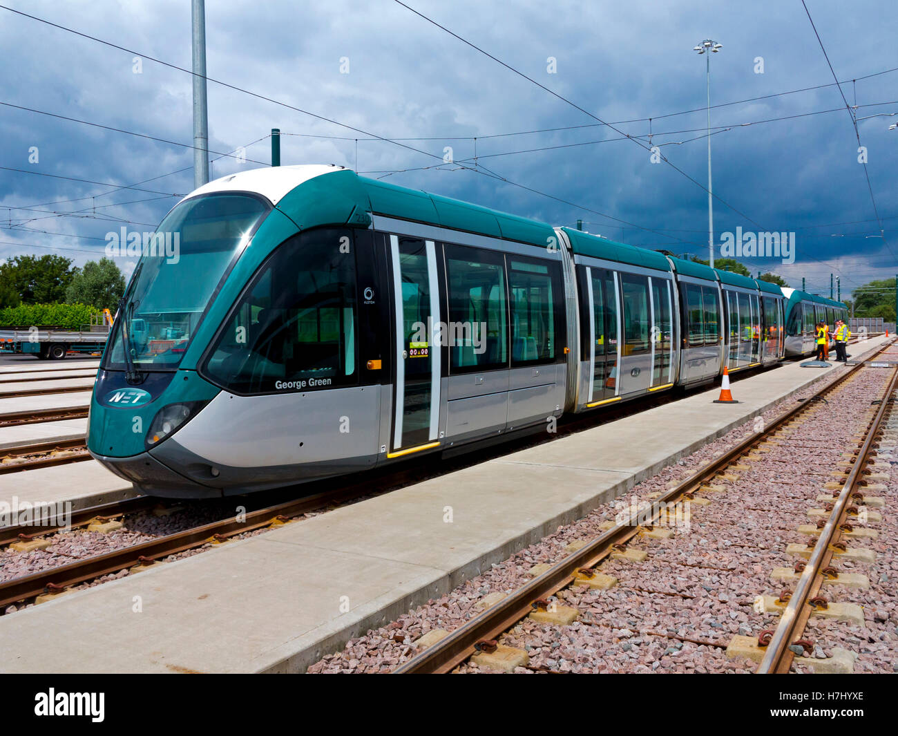 Alsthom Citadis 302 tram run by Nottingham Express Transit NET in ...