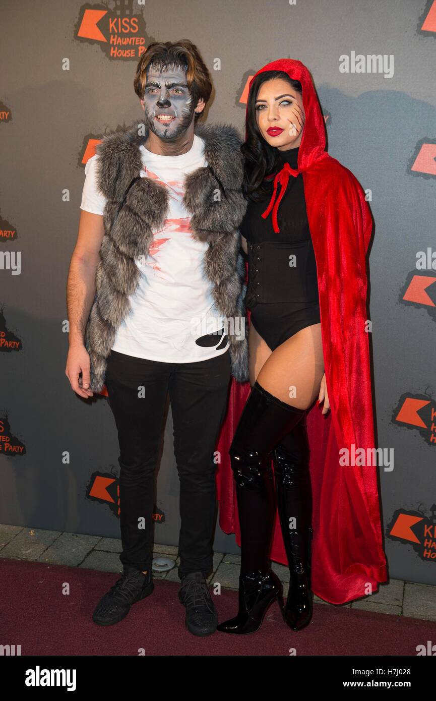 London, UK. Nathan Massey and Cara de la Hoyd at the KISS FM Haunted ...