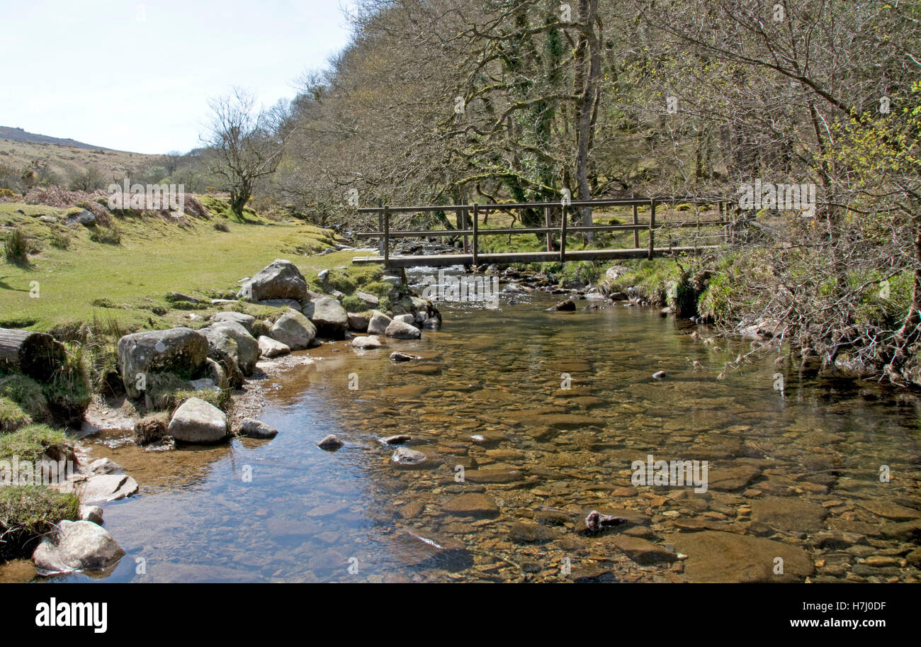 The East Okement River upstream from Okehampton, on the northwestern ...