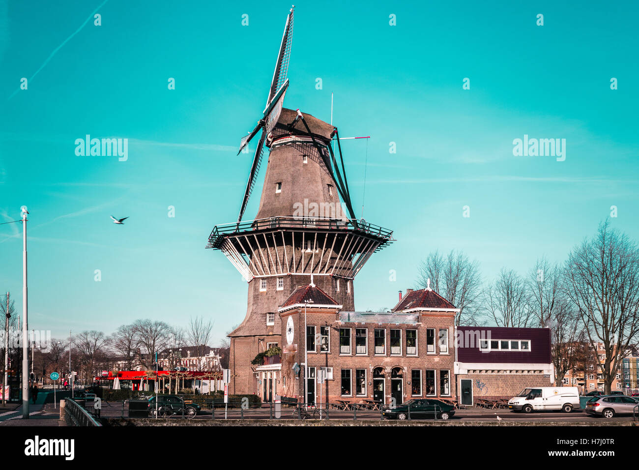 Photo of Windmill in Amsterdam, Netherlands Stock Photo - Alamy