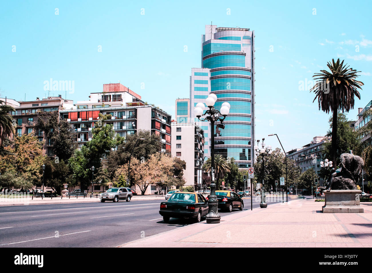 Photo of Buildings and Streets of Santiago City in Chile Stock Photo ...